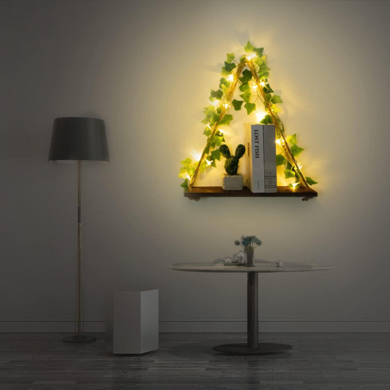 House of Hampton® Kandence 2 Piece Triangle Wood Floating Shelf | Wayfair