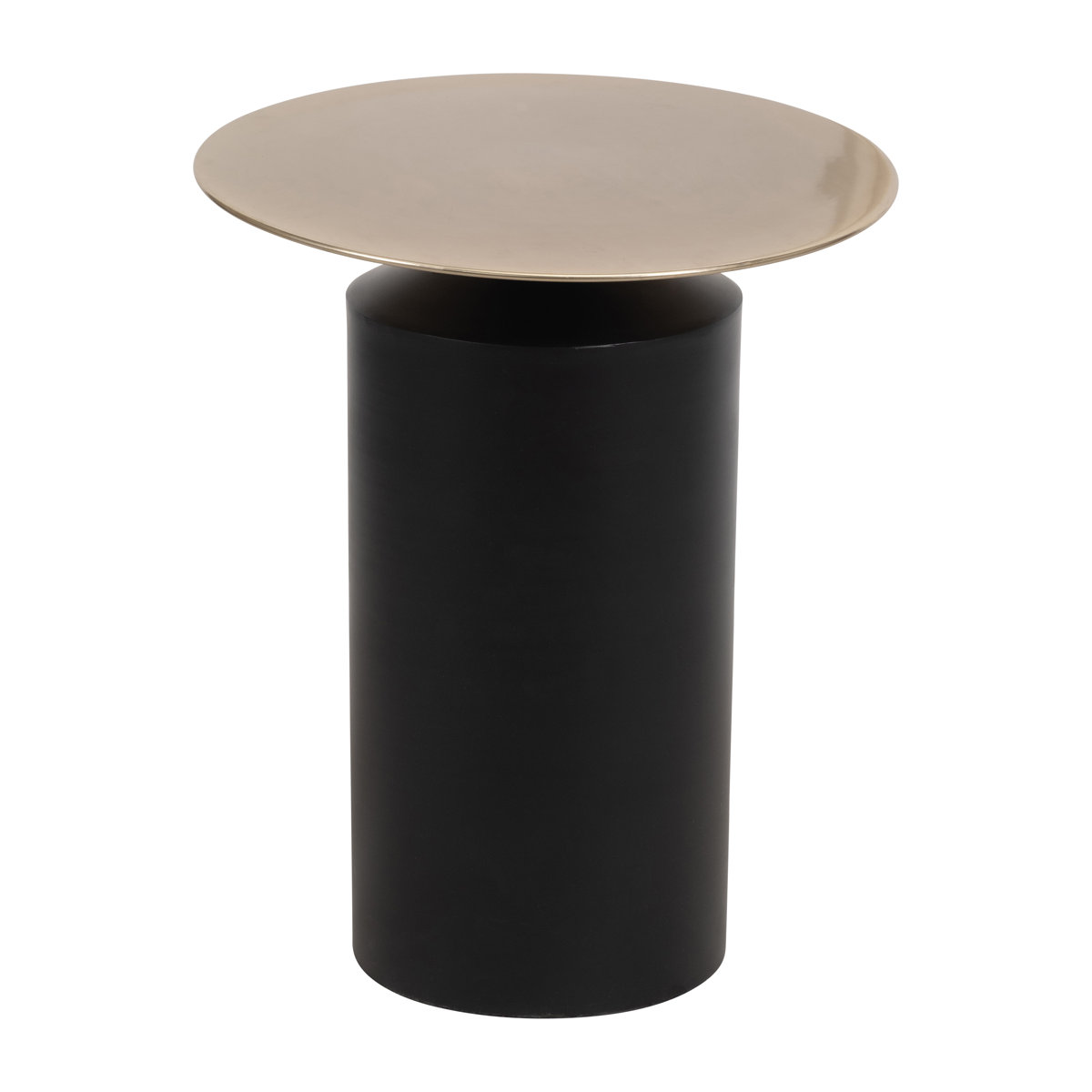 Latitude Run® Metal 19"H Cylinder Accent Table in Black Finish | Wayfair