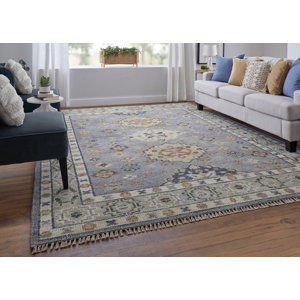 Feizy Nacy Wool Geometric Area Rug in | Perigold