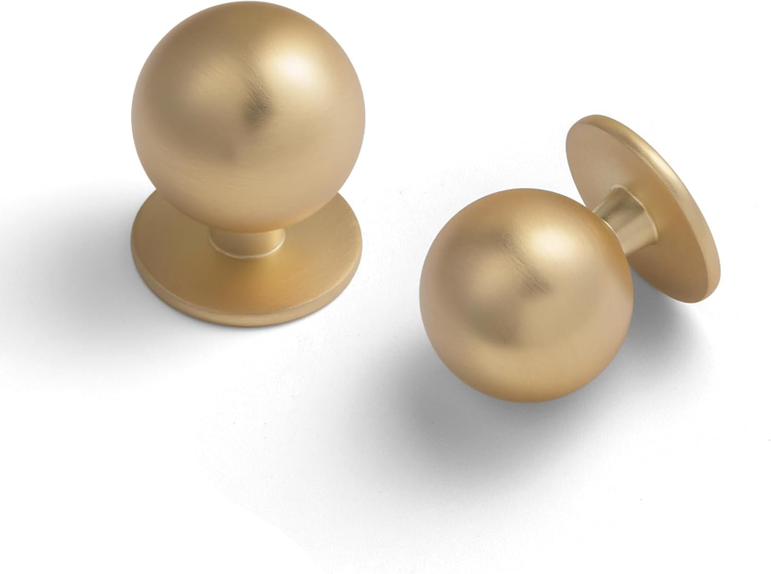 HAPPY LIFE Sleek Round Brushed Cabinet Knobs - Modern Minimalist ...