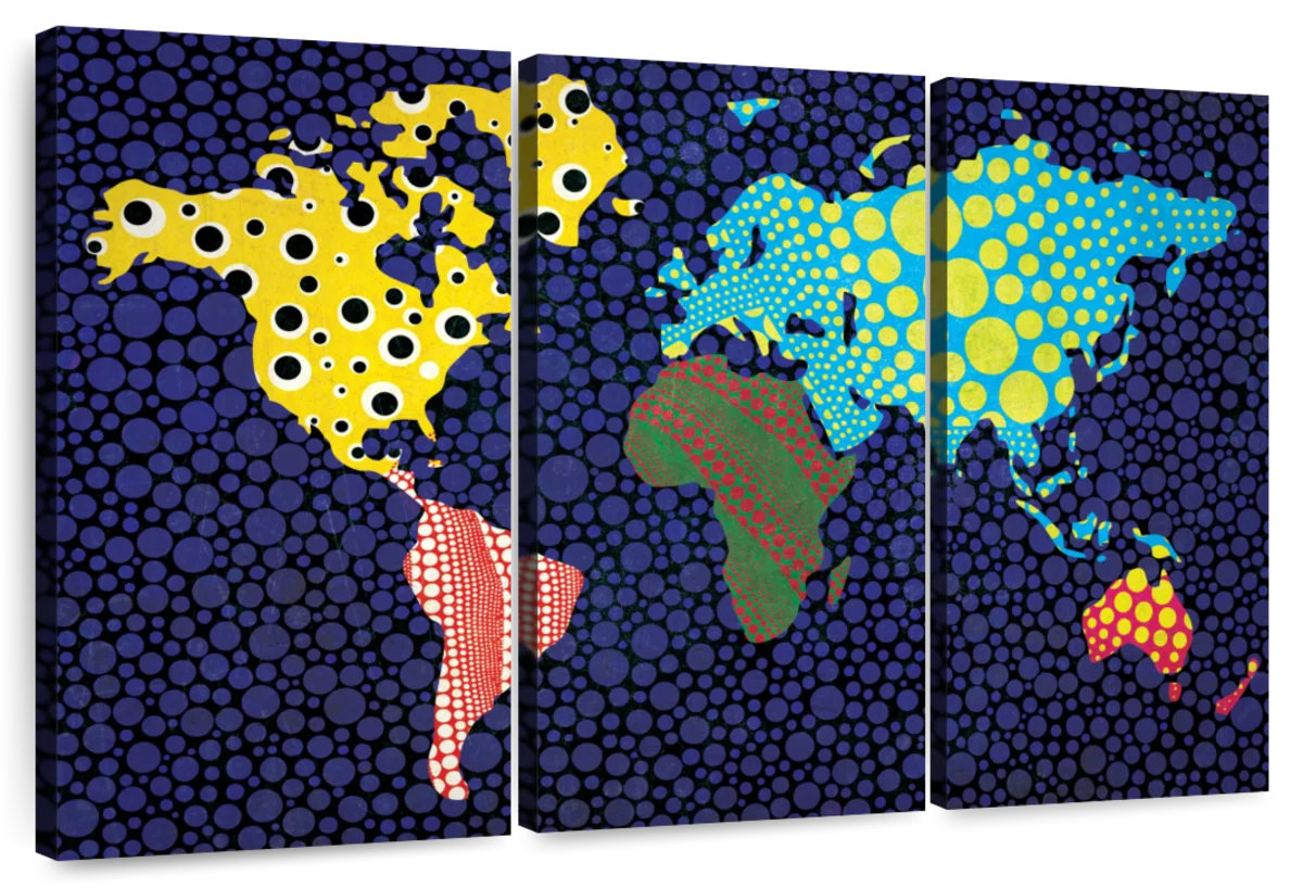 Dakota Fields Color Spotted World Map | Wayfair