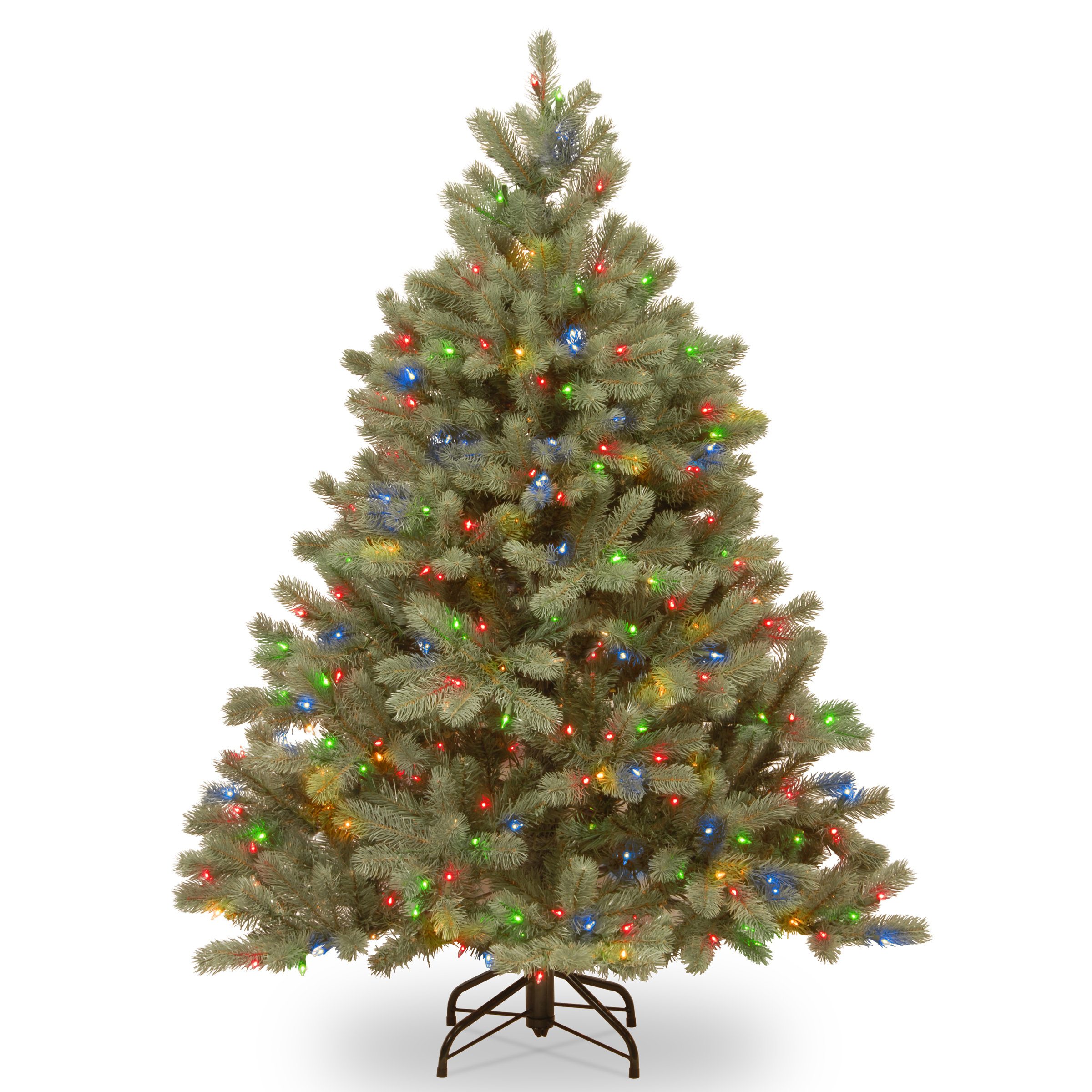 The Holiday Aisle® Downswept Douglas Fir 4.5 ft. Blue Fir Tree with ...