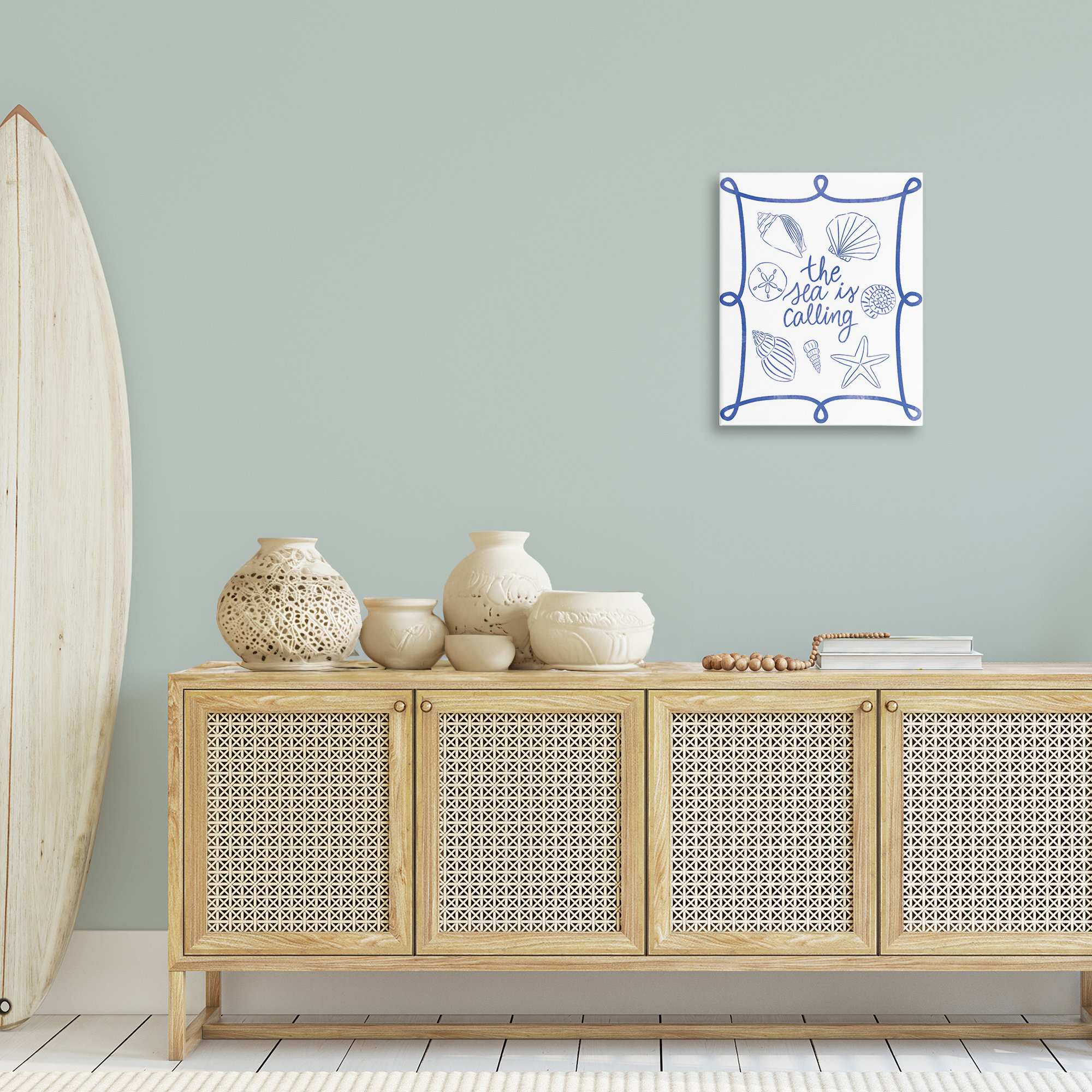 Dovecove Sea Is Calling with Shells Canvas Wall Art by Taylor Shannon ...