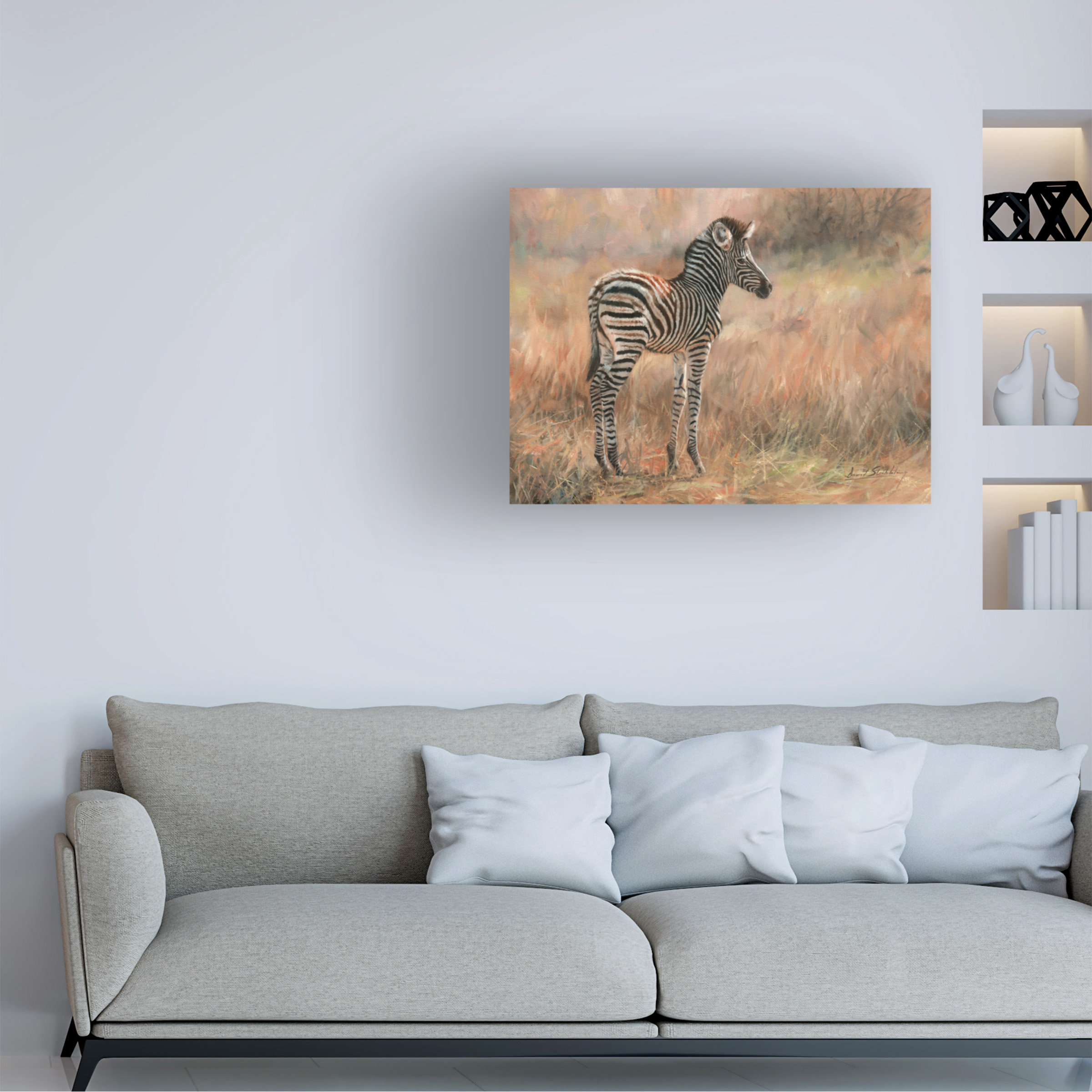 Winston Porter David Stribbling Zebra Foal Canvas Art | Wayfair