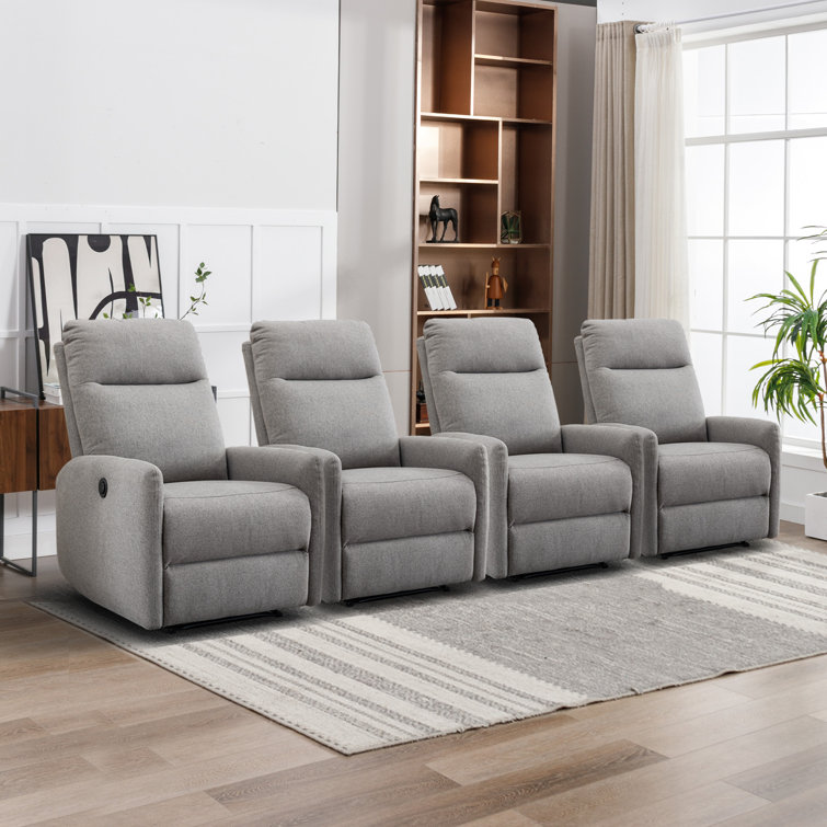 Latitude Run® Evynne 30.5" Wide Modern and Soft Power Reclining Home ...