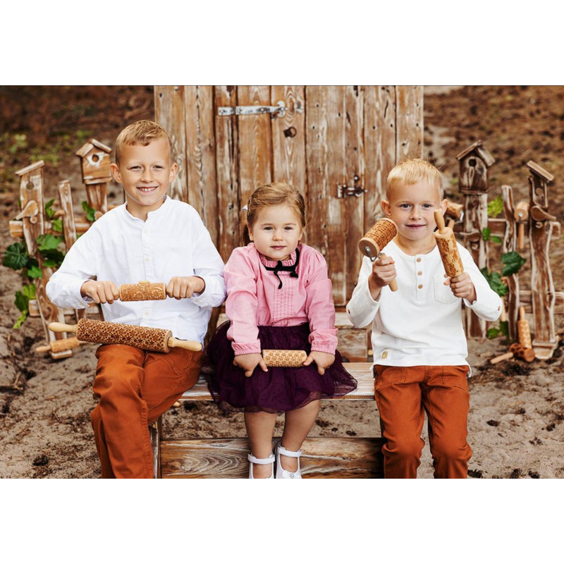 Stodola Engraved Mini Rollin Pin with KITTENS Pattern | Wayfair