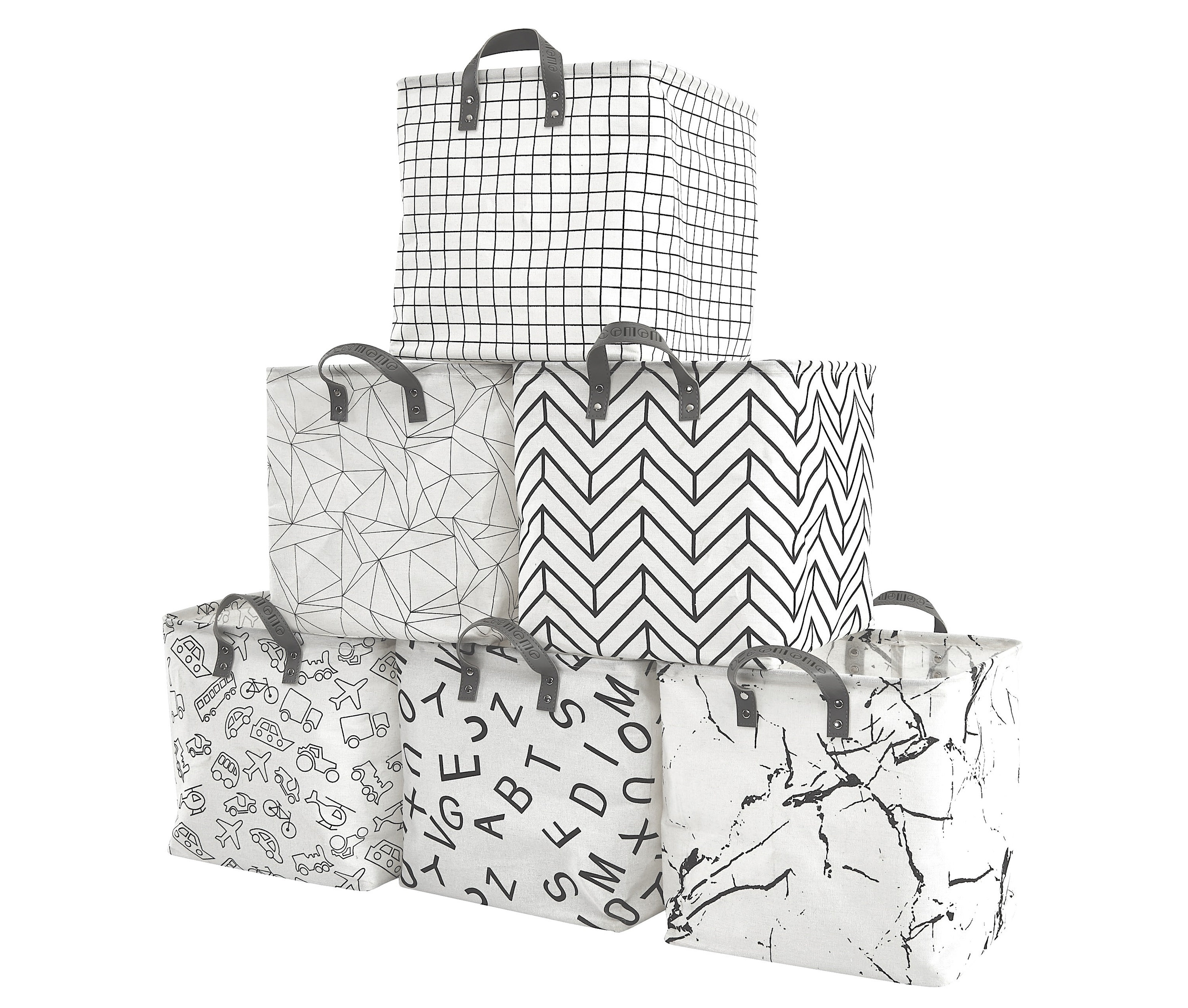 Decomomo Water Resistant Foldable Storage Bin | Canvas Fabric Container ...