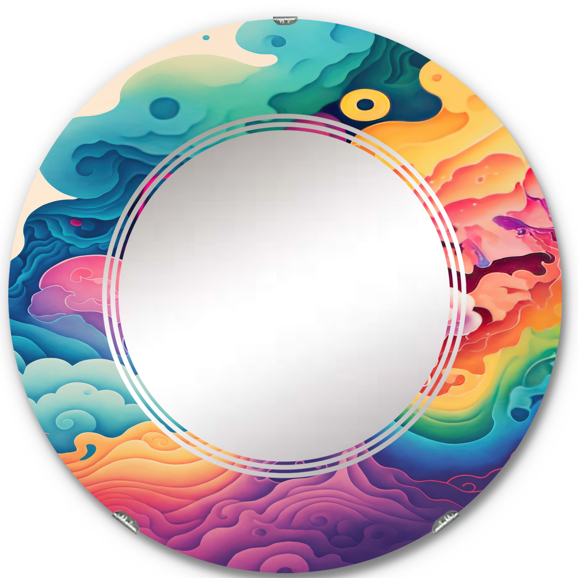 East Urban Home Ojasvi Multicolor Swirly Clouds VI - Modern Spiral Wall ...