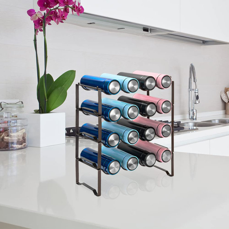 Belfry Kitchen 4 Tier Stackable Wine Racks Hold 8-16 Bottles Wines ...