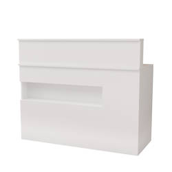 Latitude Run® Rectangle Wood Reception Desk with Filing Cabinet ...