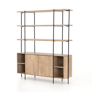Four Hands Montpelier 65" Wide Mango Wood Bookcase & Reviews | Perigold