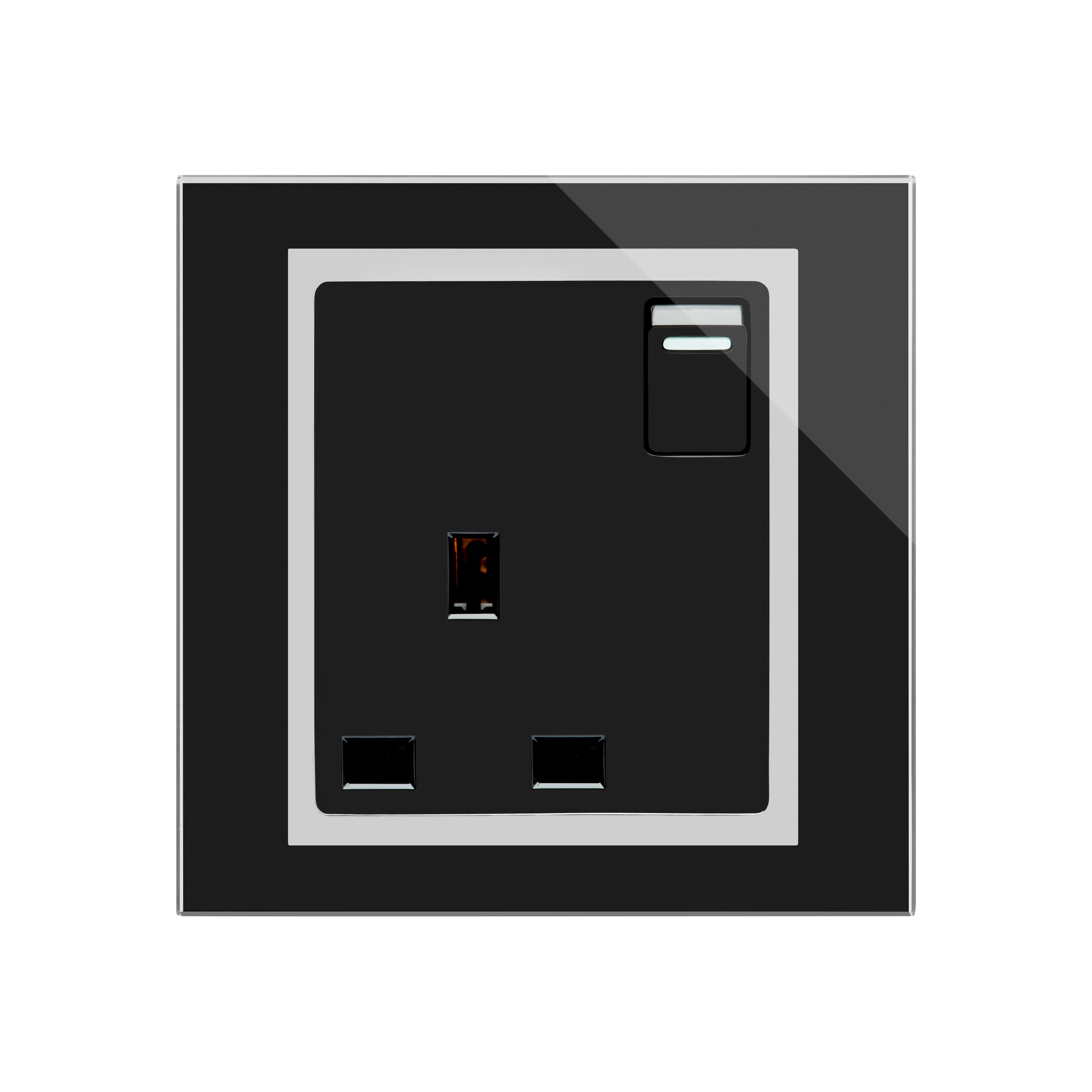 Retrotouch Crystal CT 13A Single Plug Socket With Switch White ...