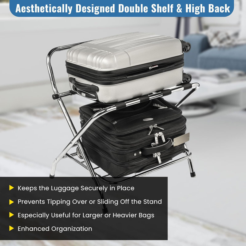 Bisiot Folding Luggage Racks For Suitcases And Storage | Wayfair
