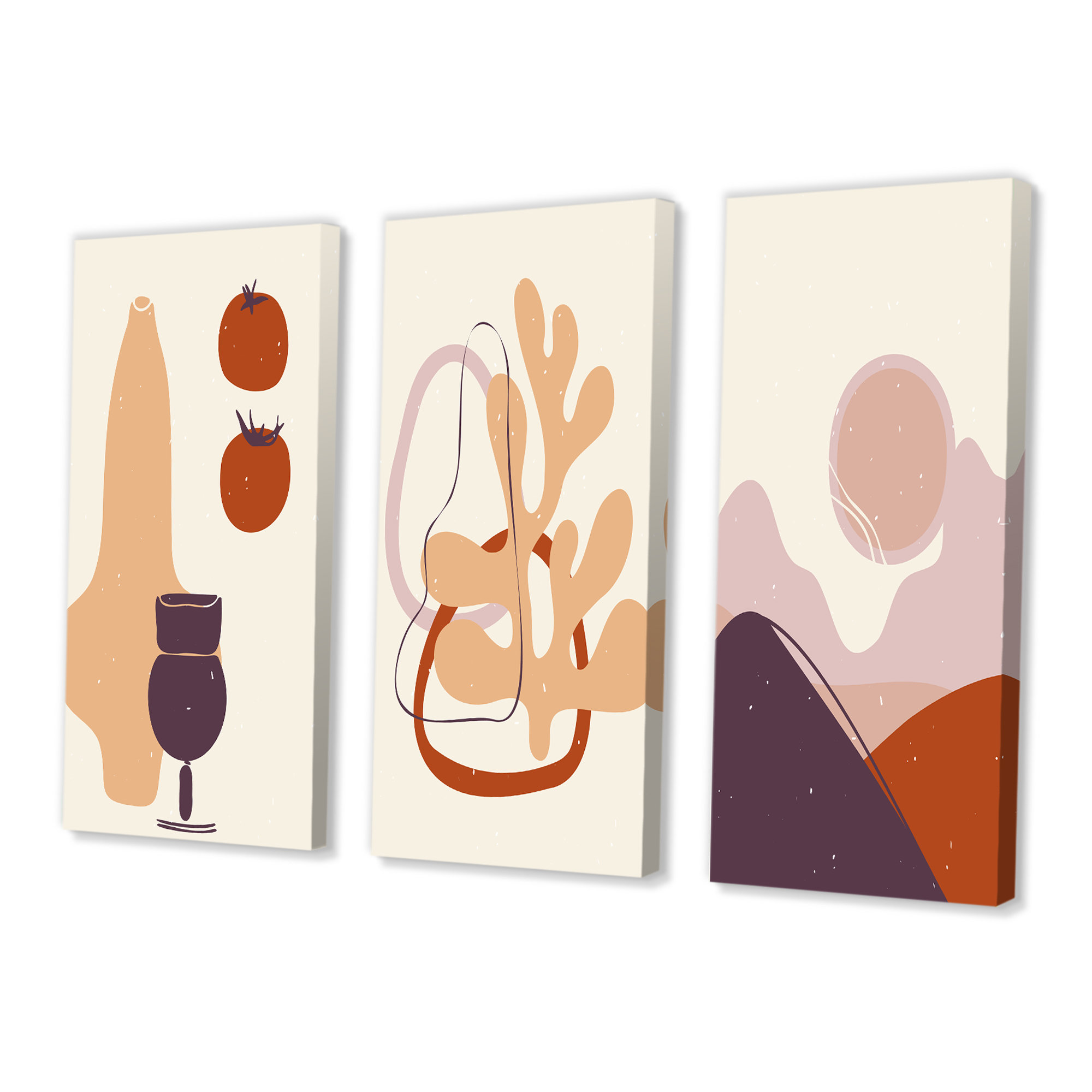 Corrigan Studio Primitive Abstract Retro Shapes IV - Modern ...