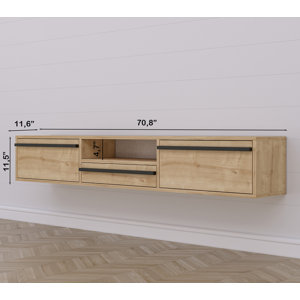 Wrought Studio™ Hawana 71" Modern and Minimalist Wall Mounted Floating ...