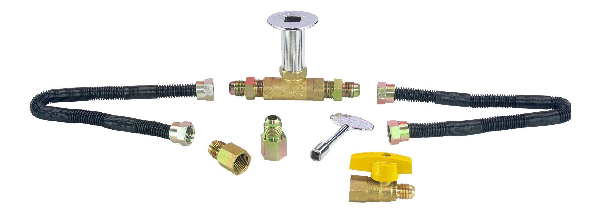 Dreffco Fire Pit Gas Burner Complete 1/2" Natural Gas Connection Kit ...