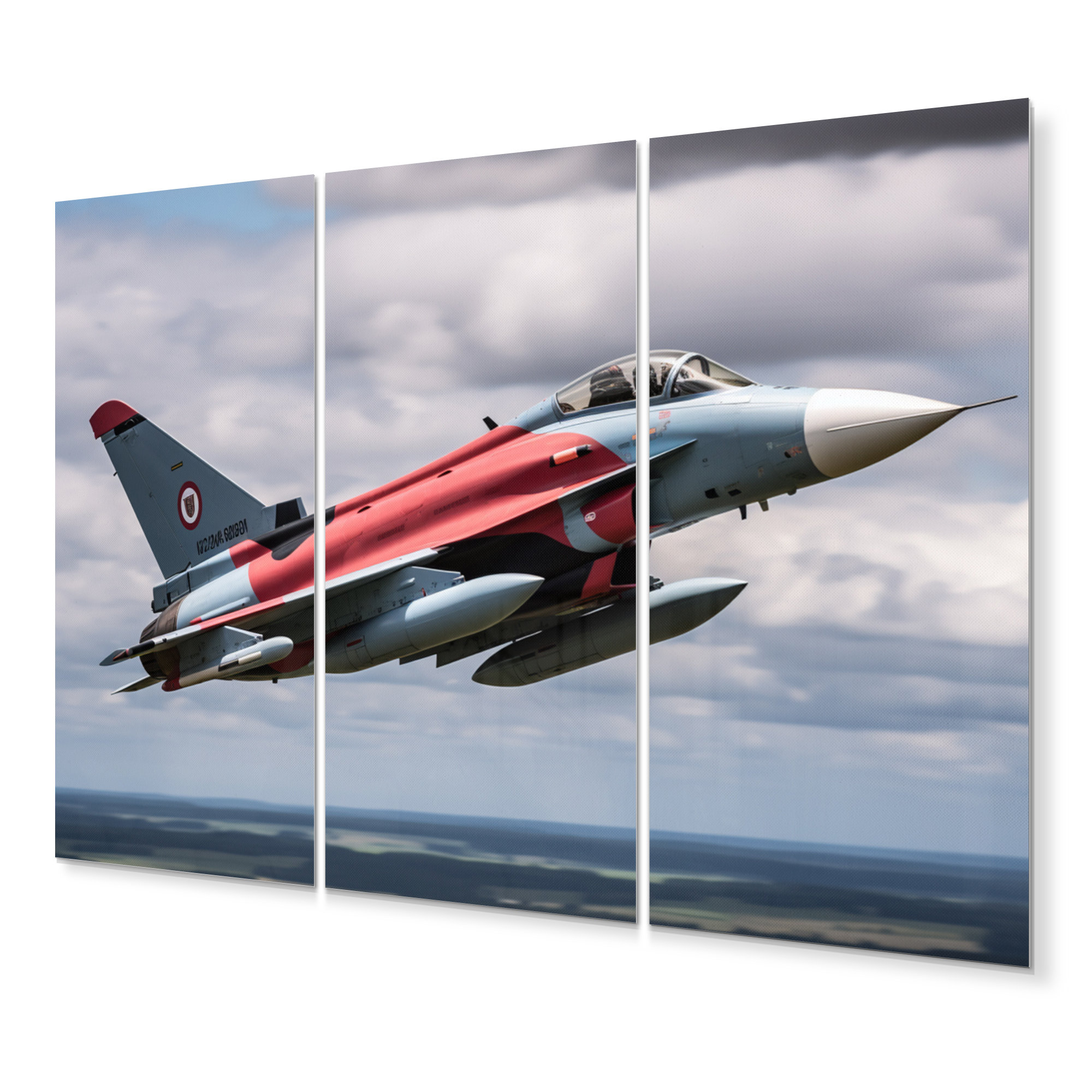 DesignArt Military Fighter Jet I - Military Metal Art Print Set | Wayfair