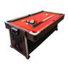 Simba USA Inc Pool Table 7ft Red + Air Hockey + Table Tennis + Table ...
