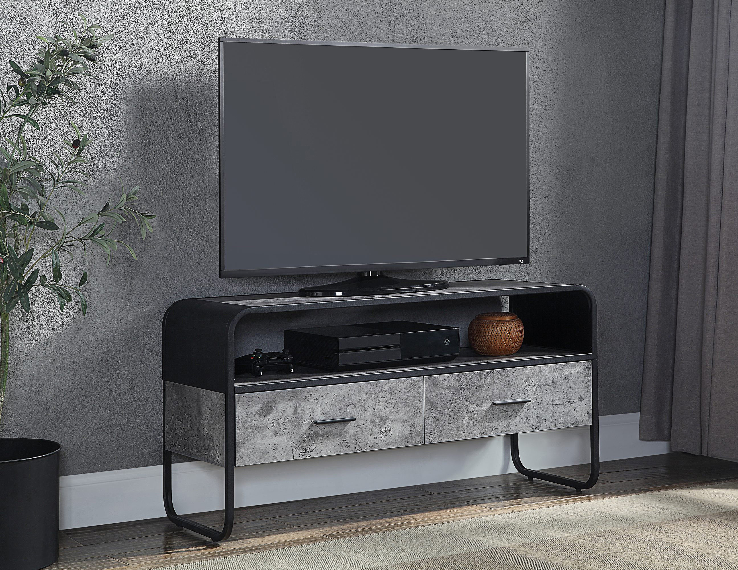 Wrought Studio™ Tv Stand With 2 Drawer, Accent Cabient | Wayfair
