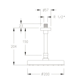 Belfry Bathroom Shirl Fixed Shower Head - Square | Wayfair.co.uk