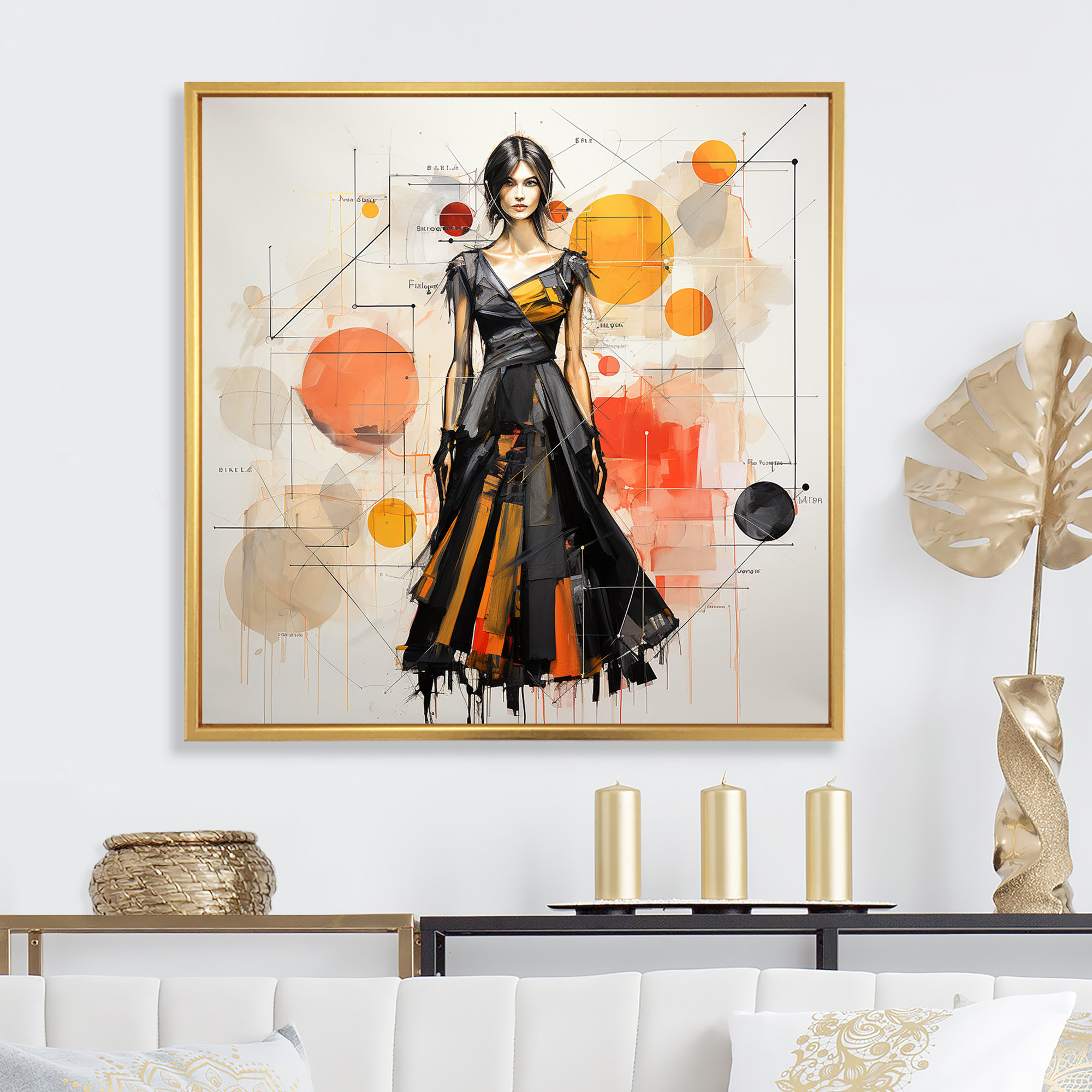 Lark Manor™ Geometric Grace Fashion Diva I - Fashion Wall Art | Wayfair