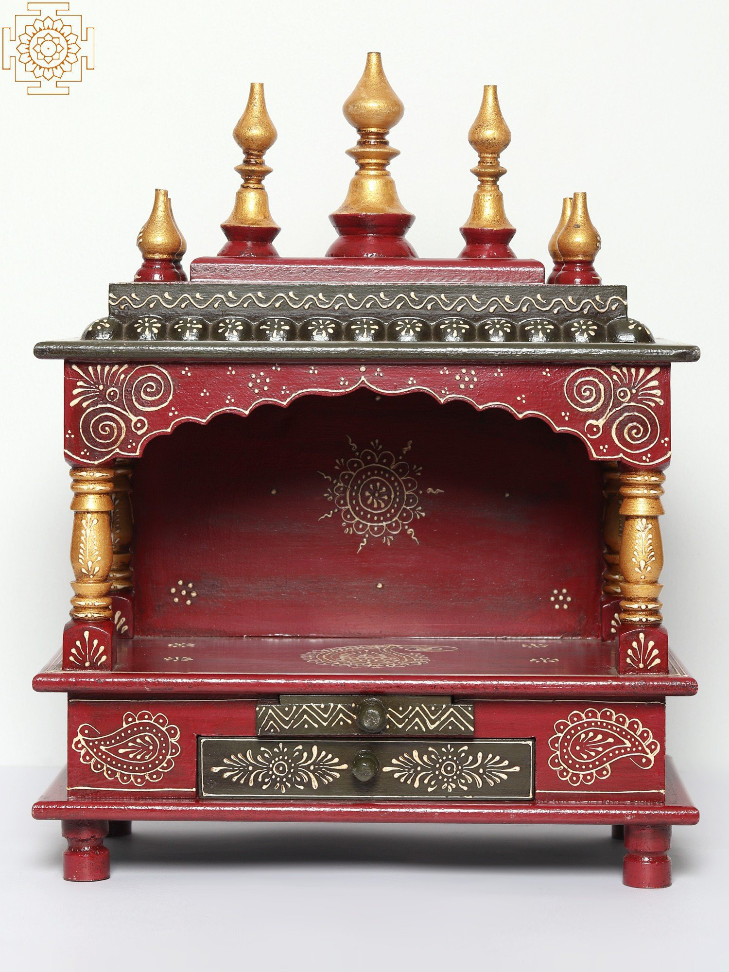 Exotic India 19" Wooden Temple (Mandir) - Wayfair Canada