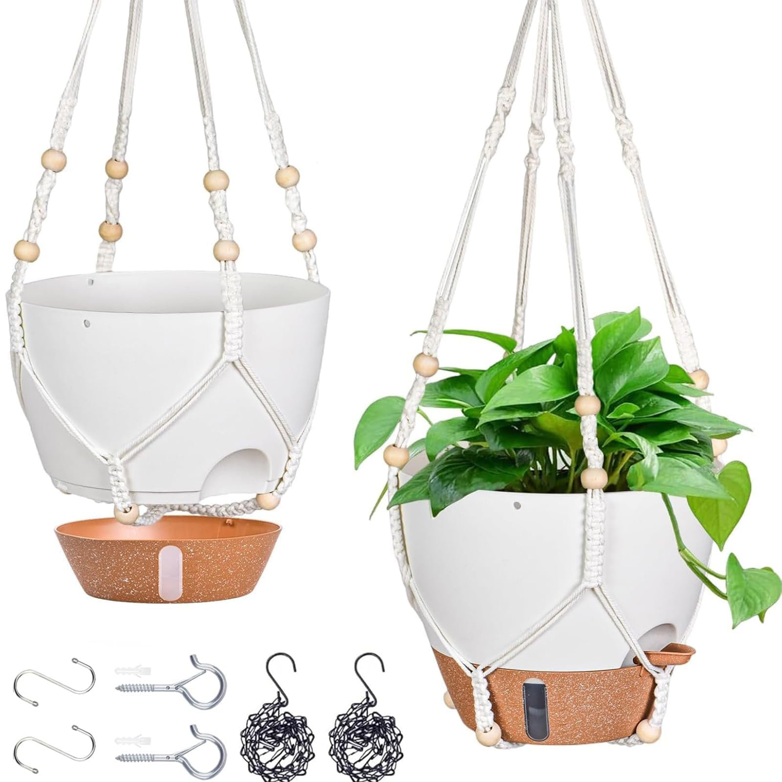 Dakota Fields 10 Inch Hanging Planters For Indoor Plants & Outdoor - 2 ...