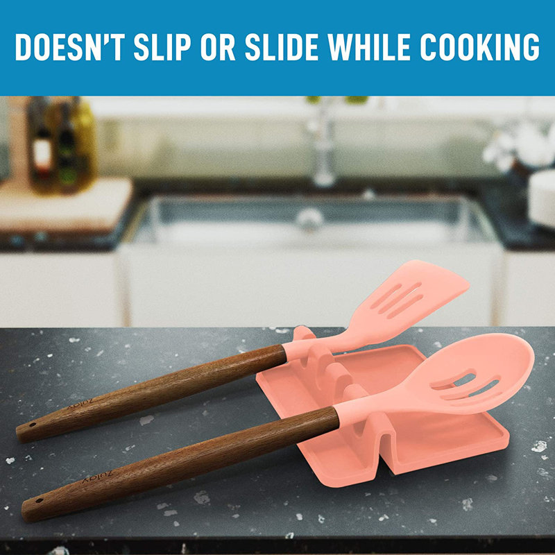 Zulay Kitchen Zulay Silicone Utensil Rest with Drip Pad for Multiple ...