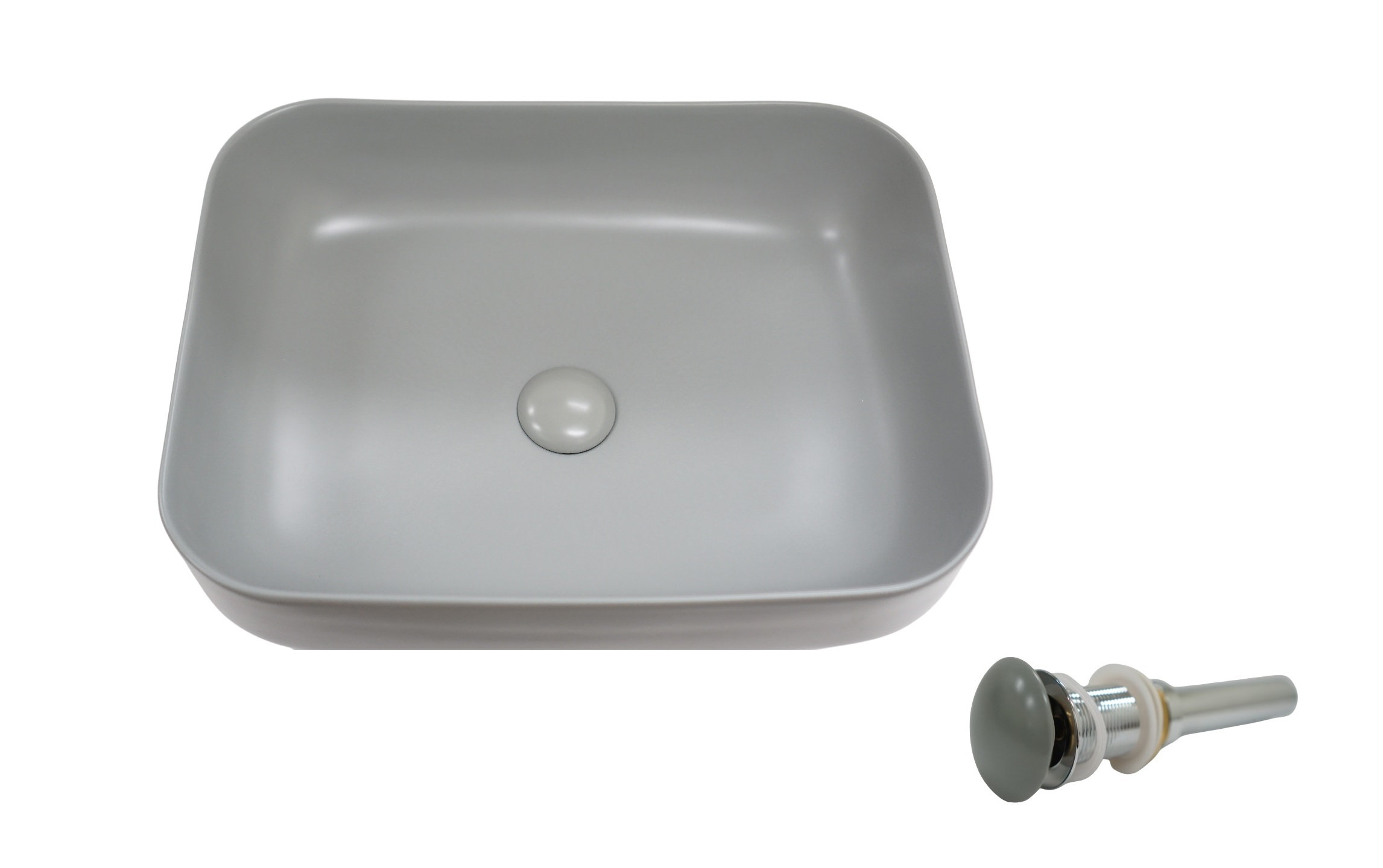 Kingsman Hardware 20 Inch Ceramic Rectangular Vessel Bathroom Sink ...