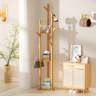 Bring Home Furniture 3-Tier 9 Hooks Coat Rack Bamboo Freestanding Coat ...