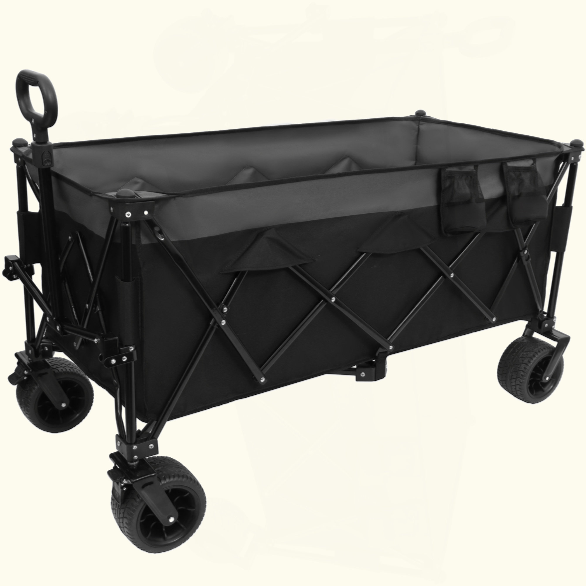 Tech Cube 51-Inch Extended Heavy-Duty Foldable Utility Wagon - 480Lbs ...