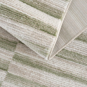 Ebern Designs Bowland Abstract Design Modern Green/Beige Area Rug ...