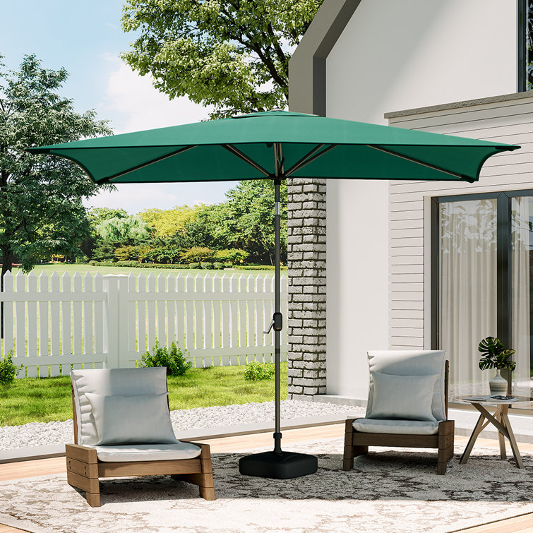 Sol 27 Outdoor Aaroon 300cm X 200cm Rectangular Tilt Market Parasol ...