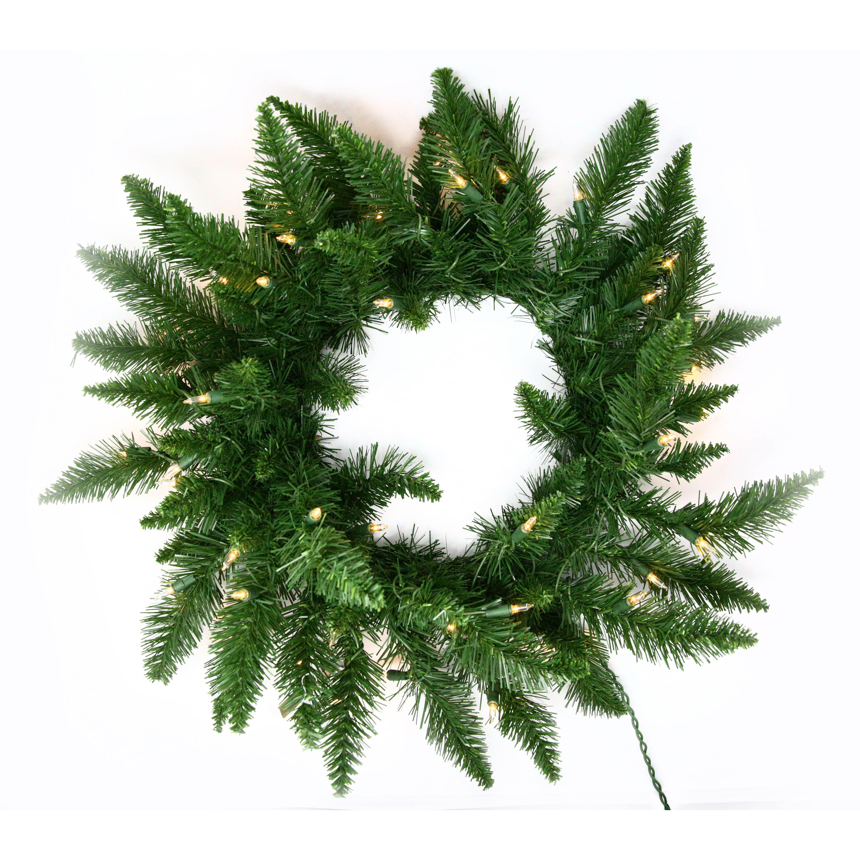 The Holiday Aisle® 26" Lighted Polyvinyl Chloride (PVC) Wreath | Wayfair