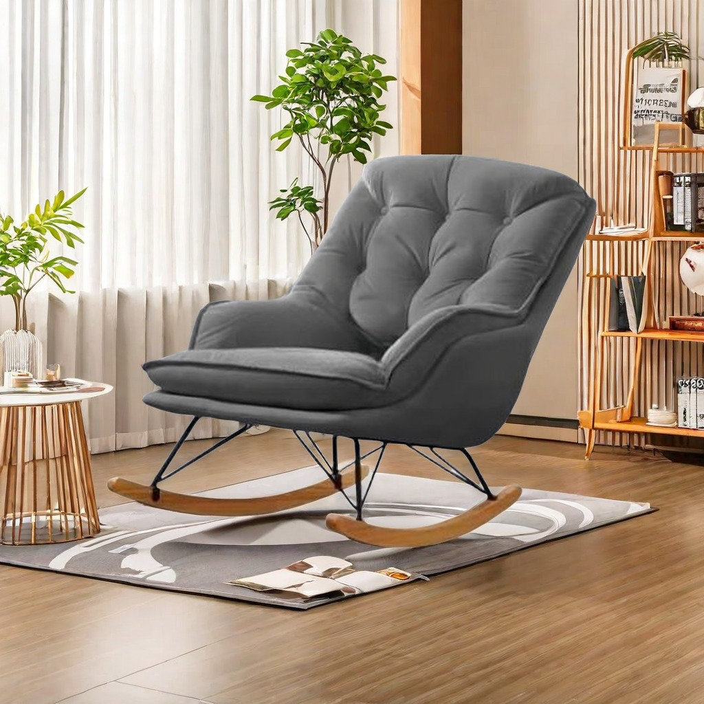 SUPROT Simple cream rocking chair - Wayfair Canada