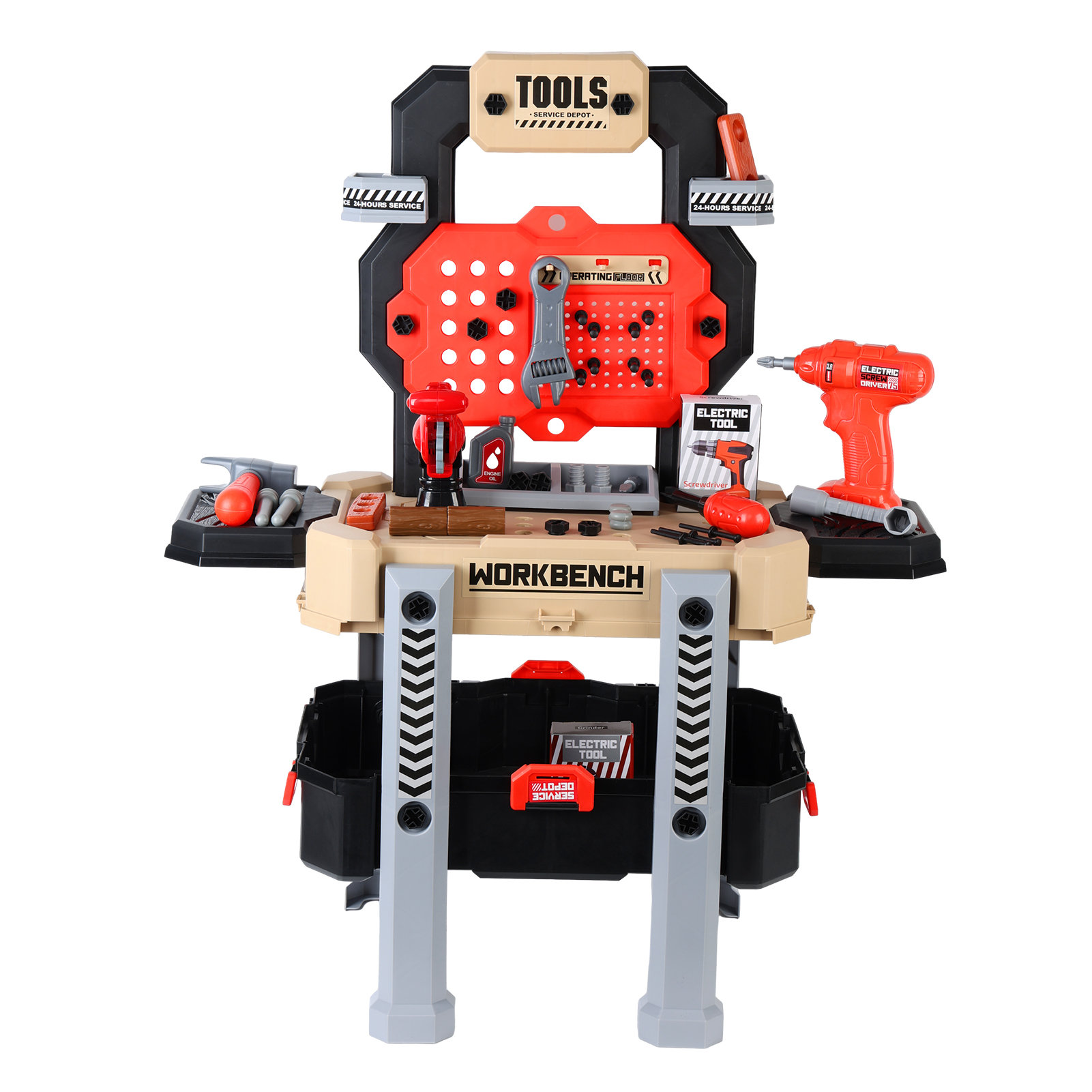 Zoomie Kids Kids Tool Bench,Toddler Workbench with Drill and 78 ...