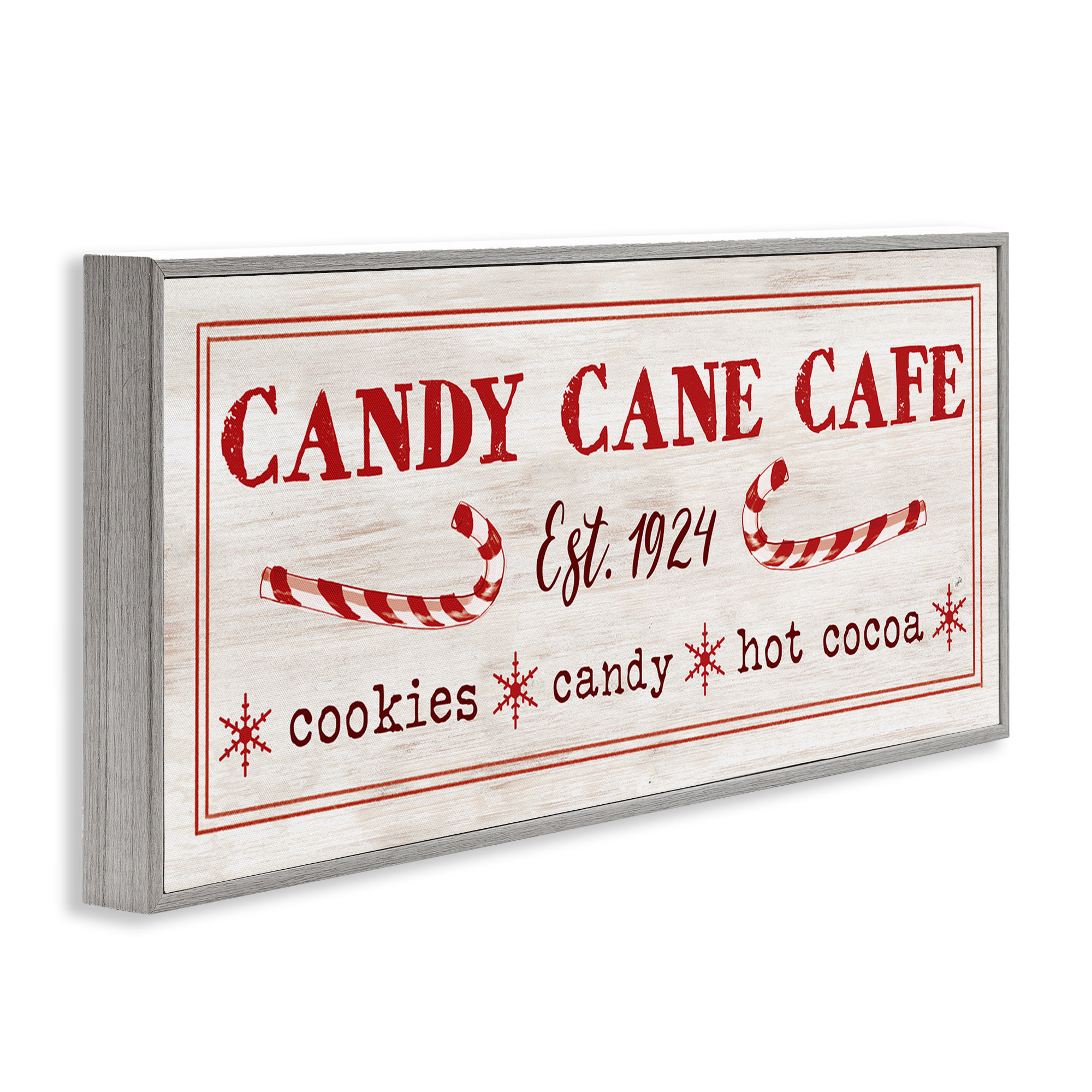 Ophelia & Co. Vintage Candy Cane Cafe Framed Giclee, design by Dogwood ...