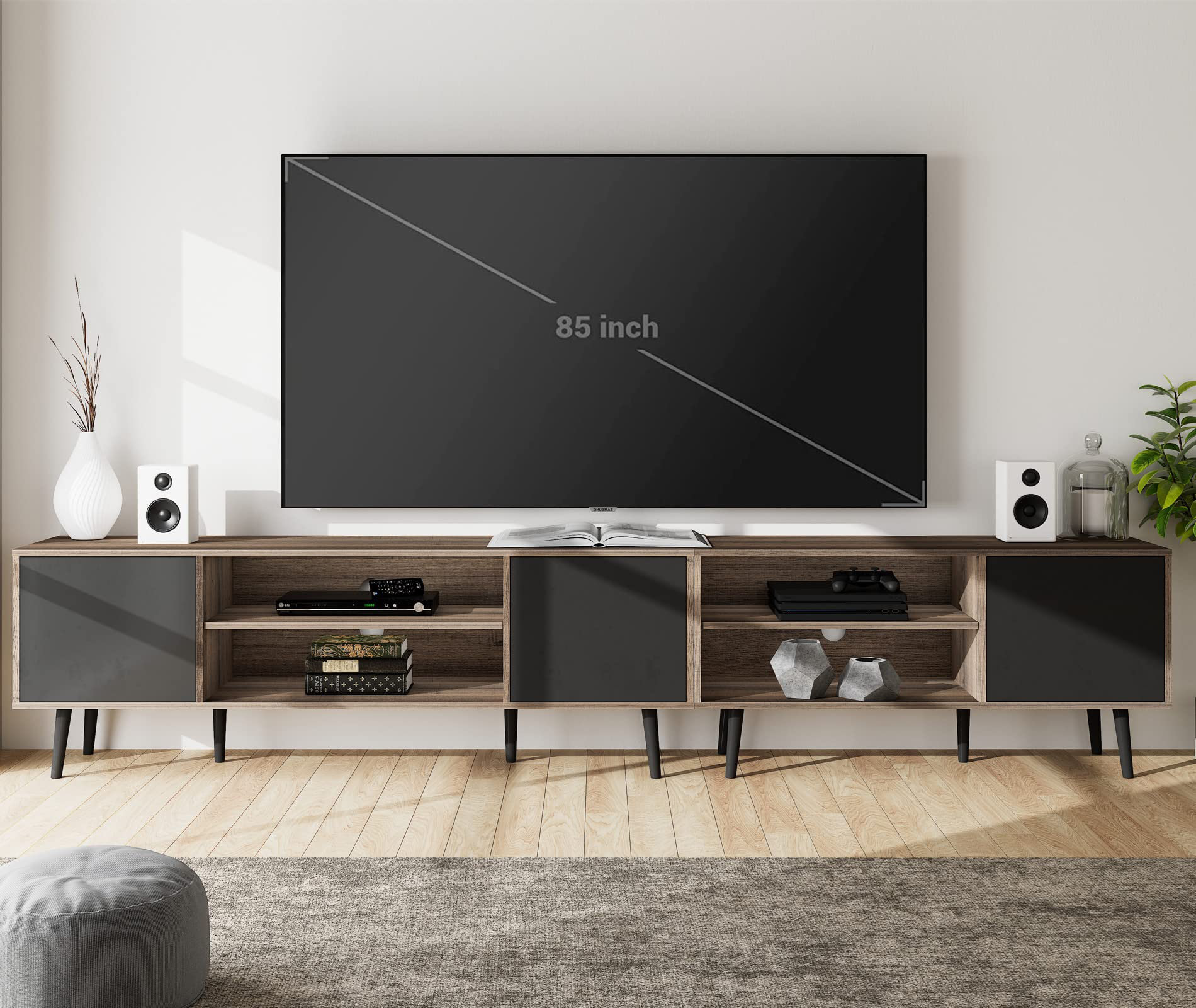 George Oliver Modern 2 In 1 TV Stand For Tvs Up To 100" TV - Wayfair Canada