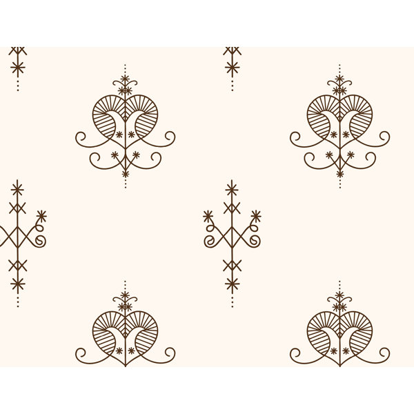 Yael & Valerie Haiti Creole Divinities Damask Wallpaper - Wayfair Canada