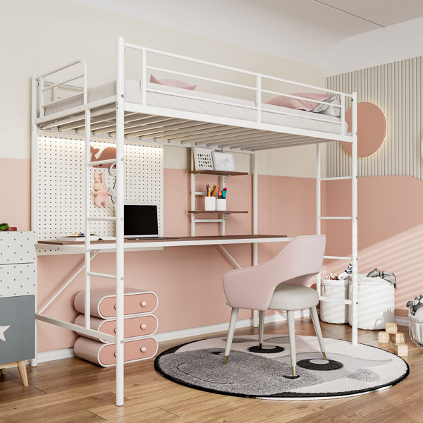 Mason & Marbles Parkson Twin Loft Bed with Built-in-Desk by Mason ...