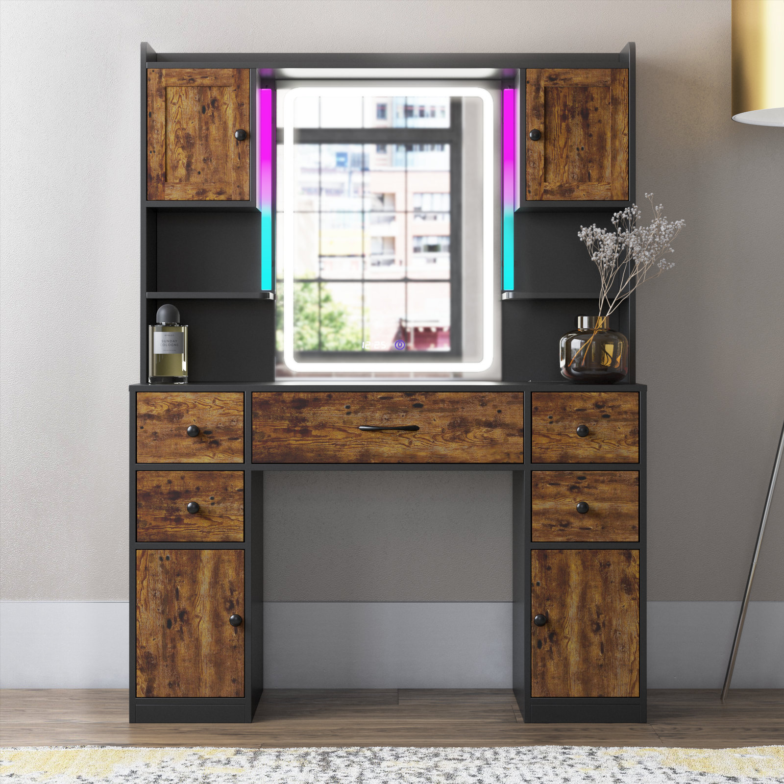 Wade Logan® Bhateri Vanity with Mirror & Reviews | Wayfair