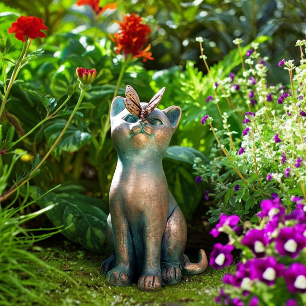 Winston Porter Whimsical Cat Garden Statue & Reviews | Wayfair