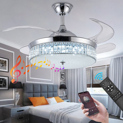Wayfair | Chrome Ceiling Fans You'll Love in 2023
