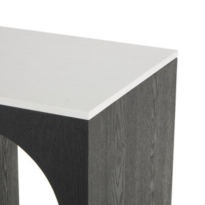 Hokku Designs Cole And Grey Wood Art Deco Arched Cutout Console Table ...