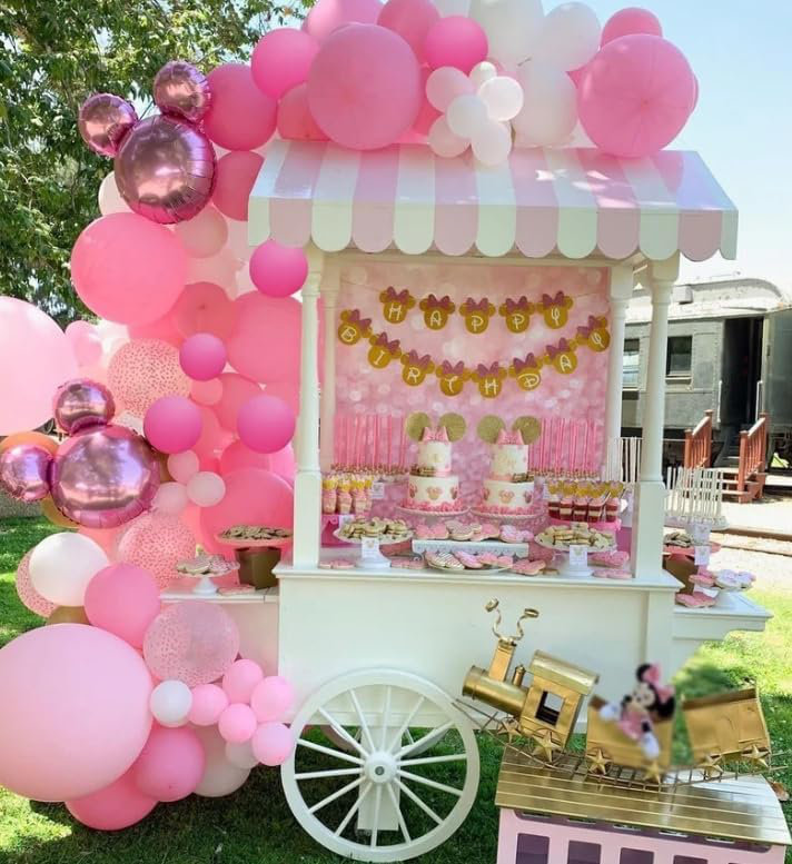 The Party Aisle™ Pink Balloons Set, 50 Pcs 12 Inch Metallic Pink Pastel ...