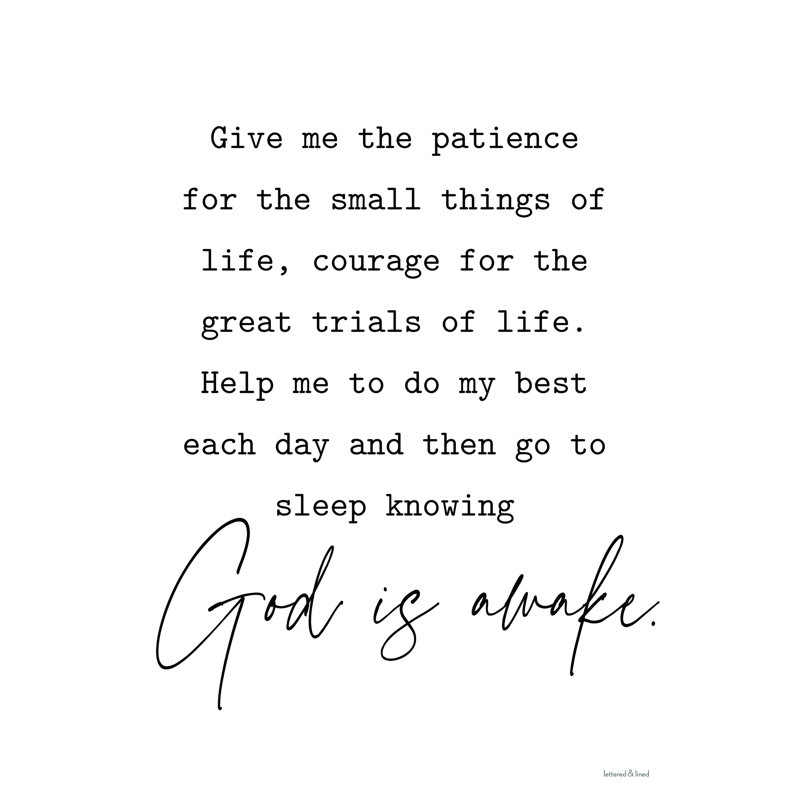 Trinx God Is Awake - Wrapped Canvas Textual Art | Wayfair