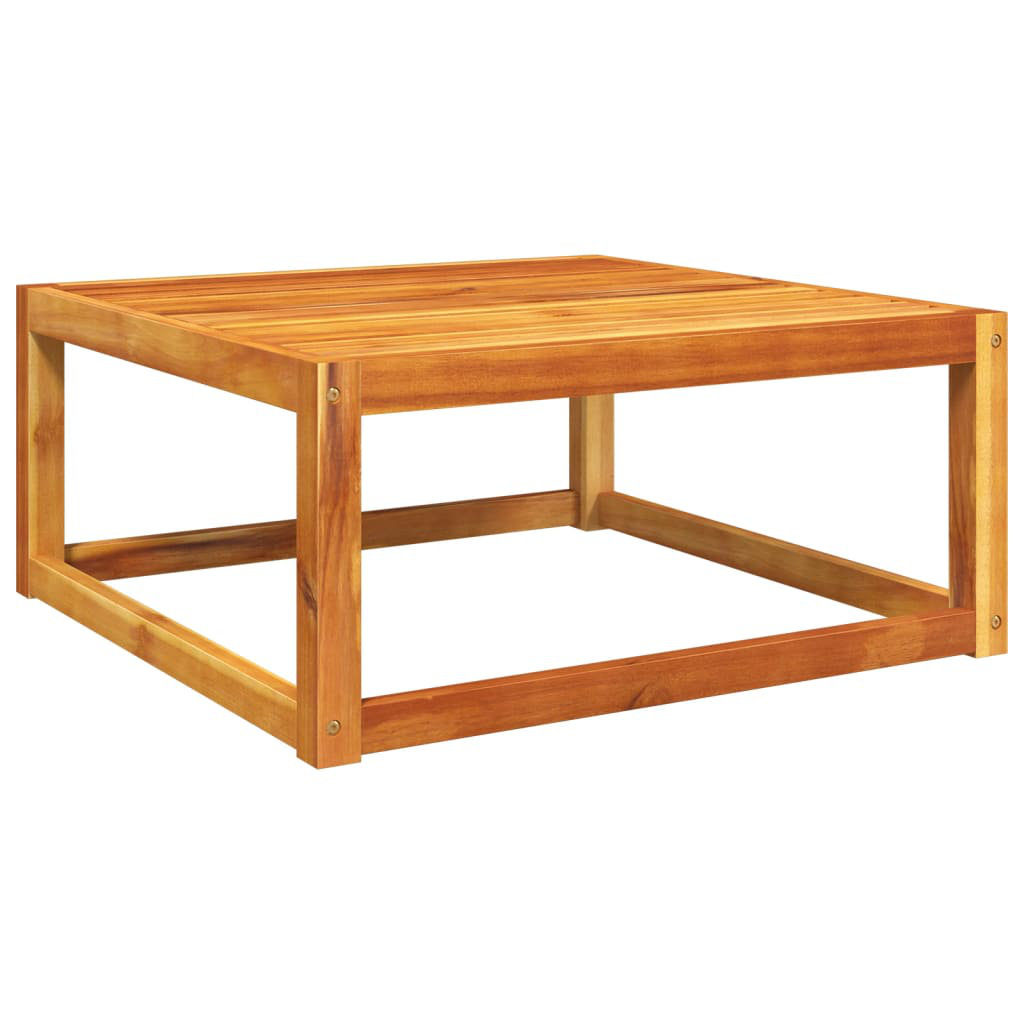 vidaXL Garden Table Natural wood colors Solid Acacia Wood Small | Wayfair