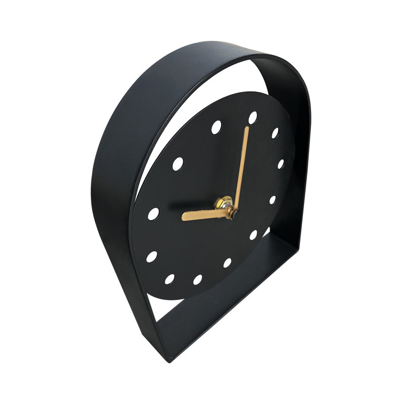 Willa Arlo™ Interiors Aust Analog Metal Quartz Tabletop Clock & Reviews ...