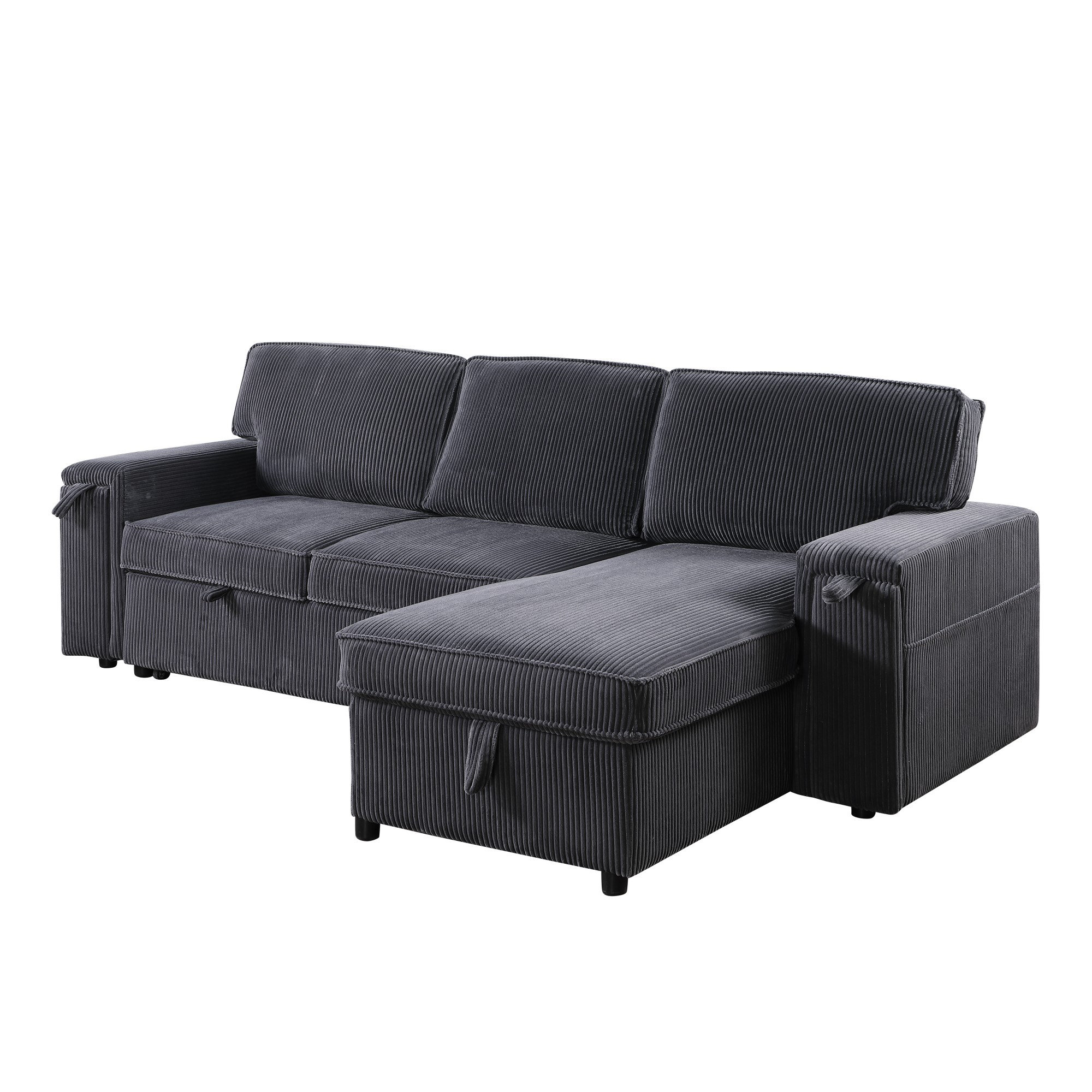 Latitude Run® Multi-functional design utility sofa with built-in cup ...