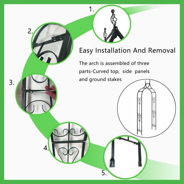 Scendor Garden Arch Arbor Iron Trellis Plants Stand Special Closed ...